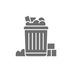 Empty garbage can icon Royalty Free Vector Image