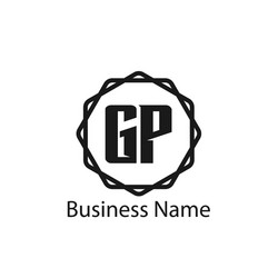 Initial letter gp logo template design Royalty Free Vector