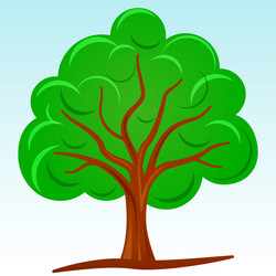 Cartoon tree symbol icon design beautiful Vector Image