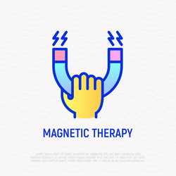 Magnetic therapy icons collection magnetotherapy Vector Image