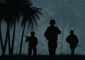 Military Soldiers in Combat Royalty Free Vector Image