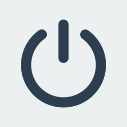 Power on white background turn sign Royalty Free Vector