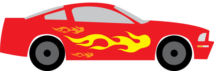 Race Car with Flames Vector Images (over 5,400)