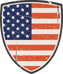 Old shield with flag Royalty Free Vector Image