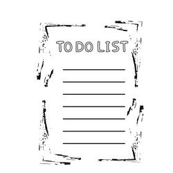 To do list template blank Royalty Free Vector Image