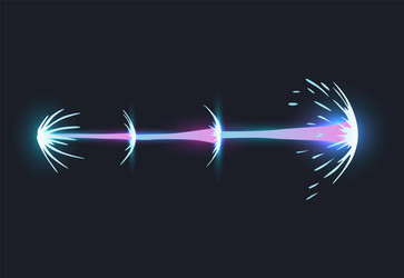 Cartoon laser gun beam alien combat weapon rays Vector Image