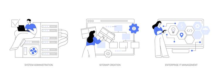 Computer systems abstract concept Royalty Free Vector Image