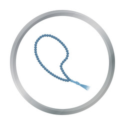 Islamic prayer beads icon in cartoon style Vector Image