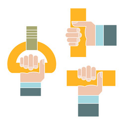 Educational concept with cartoon teenager hold Vector Image