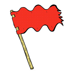 Comic cartoon white flag Royalty Free Vector Image