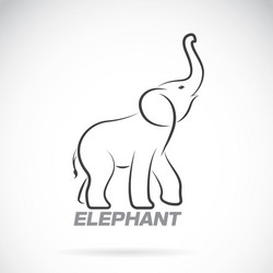 Elephant thin line icon animal and zoo Royalty Free Vector