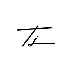 Initial tj letter royal luxury logo template Vector Image