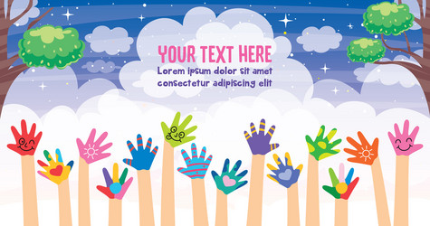 Painted hands Royalty Free Vector Image - VectorStock