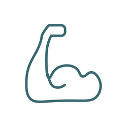 Biceps icon outline icon from health Royalty Free Vector