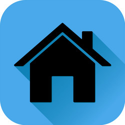 Home page icon white round 3d button on white Vector Image