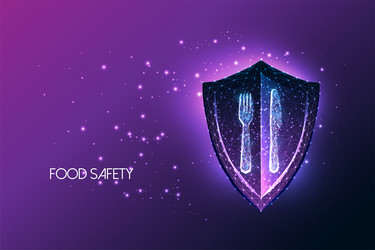 Futuristic Food Safety Concept Royalty Free Vector Image