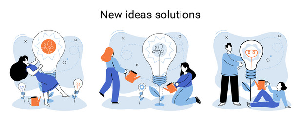 Idea and creative business solutions Royalty Free Vector