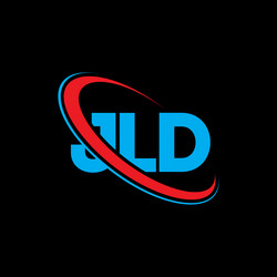 Jld letter logo design in six style polygon Vector Image