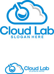 Science logo designs cloud lab Royalty Free Vector Image