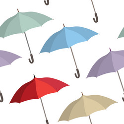 Umbrellas seamless pattern Royalty Free Vector Image
