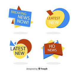 Colorful latest news banners Royalty Free Vector Image