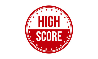 High score rubber stamp seal Royalty Free Vector Image