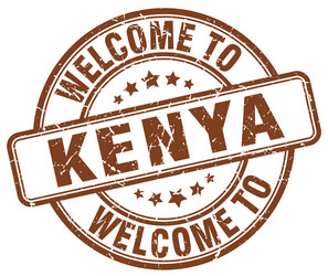 Welcome to kenya stamp Royalty Free Vector Image