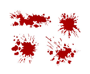 Blood splashes set Royalty Free Vector Image - VectorStock