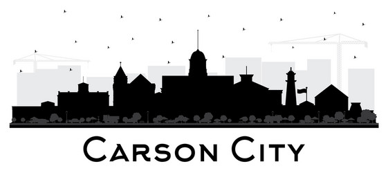 Carson city nevada city skyline silhouette Vector Image