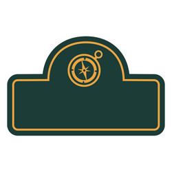 Compass camping label Royalty Free Vector Image