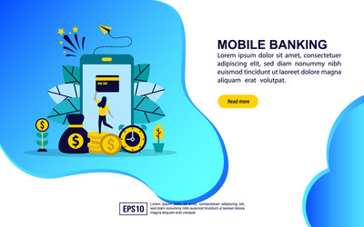 Concept mobile banking modern conceptual Vector Image