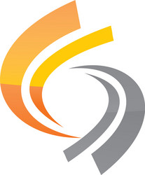 Dynamic rotation logo design template Royalty Free Vector