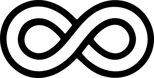 Infinity icon eternity infinite endless Royalty Free Vector