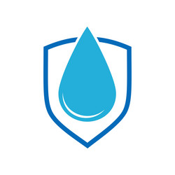 Water drop flat style logo Royalty Free Vector Image