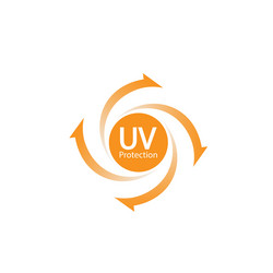 Uv protection logo and icon ultraviolet Royalty Free Vector