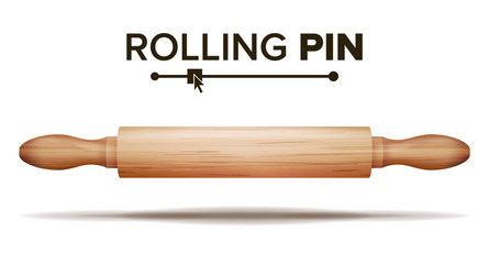Dough and rolling pin bakery cooking kitchenware Vector Image