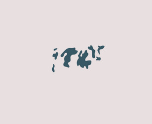 Abstract logo cow beef islands map Royalty Free Vector Image