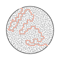 Abstract round maze game for kids puzzle Vector Image