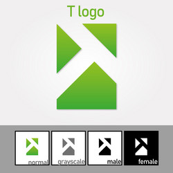 X letter logo green color Royalty Free Vector Image