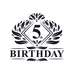 5th anniversary logo 5 years design Royalty Free Vector