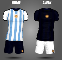 3d realistic template soccer kit Royalty Free Vector Image