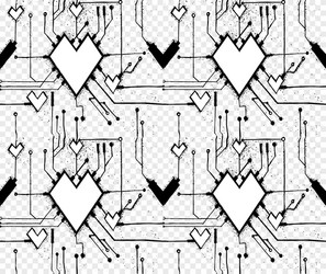 Valentine love heart claws scratch Royalty Free Vector Image