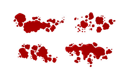 Blood splashes set Royalty Free Vector Image - VectorStock