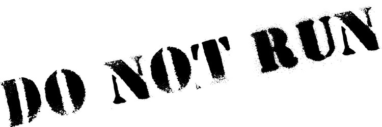 Do not run rubber stamp Royalty Free Vector Image