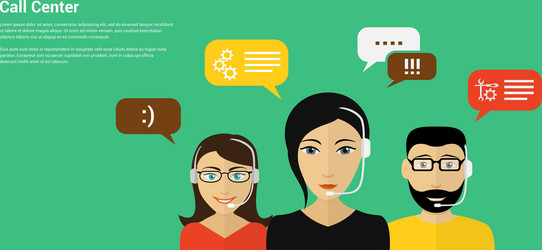 Call center technology tool Royalty Free Vector Image