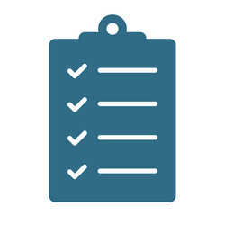 Checkboard and clipboard or task list Royalty Free Vector