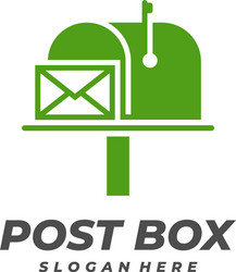 Set post box logo template creative Royalty Free Vector