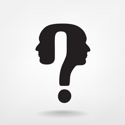 Colorful question mark man head symbol Royalty Free Vector