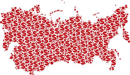 Ussr map composition of circles Royalty Free Vector Image