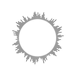 Round sound wave icon circular audio file Vector Image